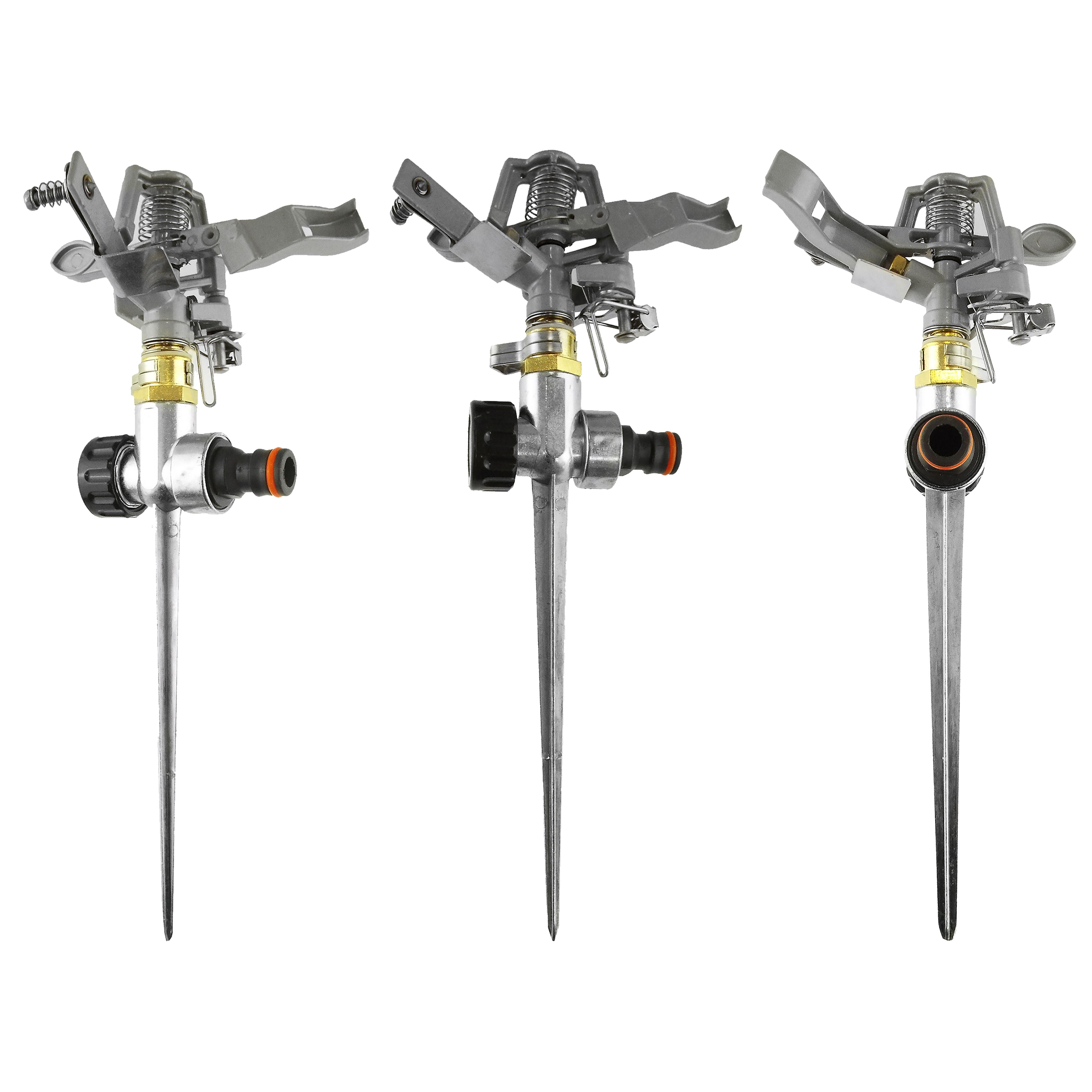 Heavy-Duty Metal Pulsating Lawn Sprinkler – 360° Adjustable Coverage ...