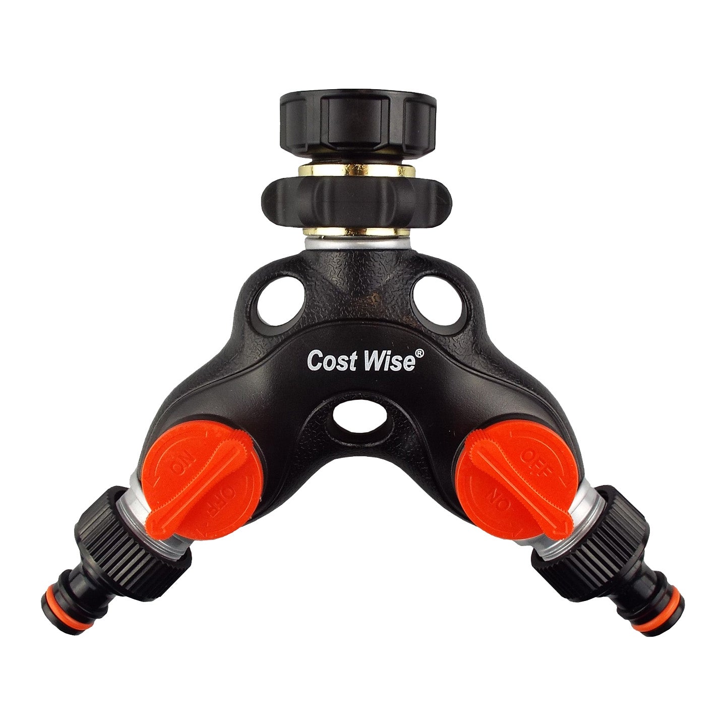 Double Tap Connector with Valves – Dual Inlets & Quick Connect Outlets ...