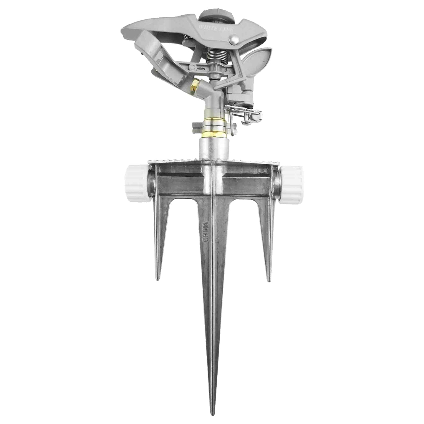 Durable Pulsating Lawn Sprinkler with Triple Spike Stability & Wide ...