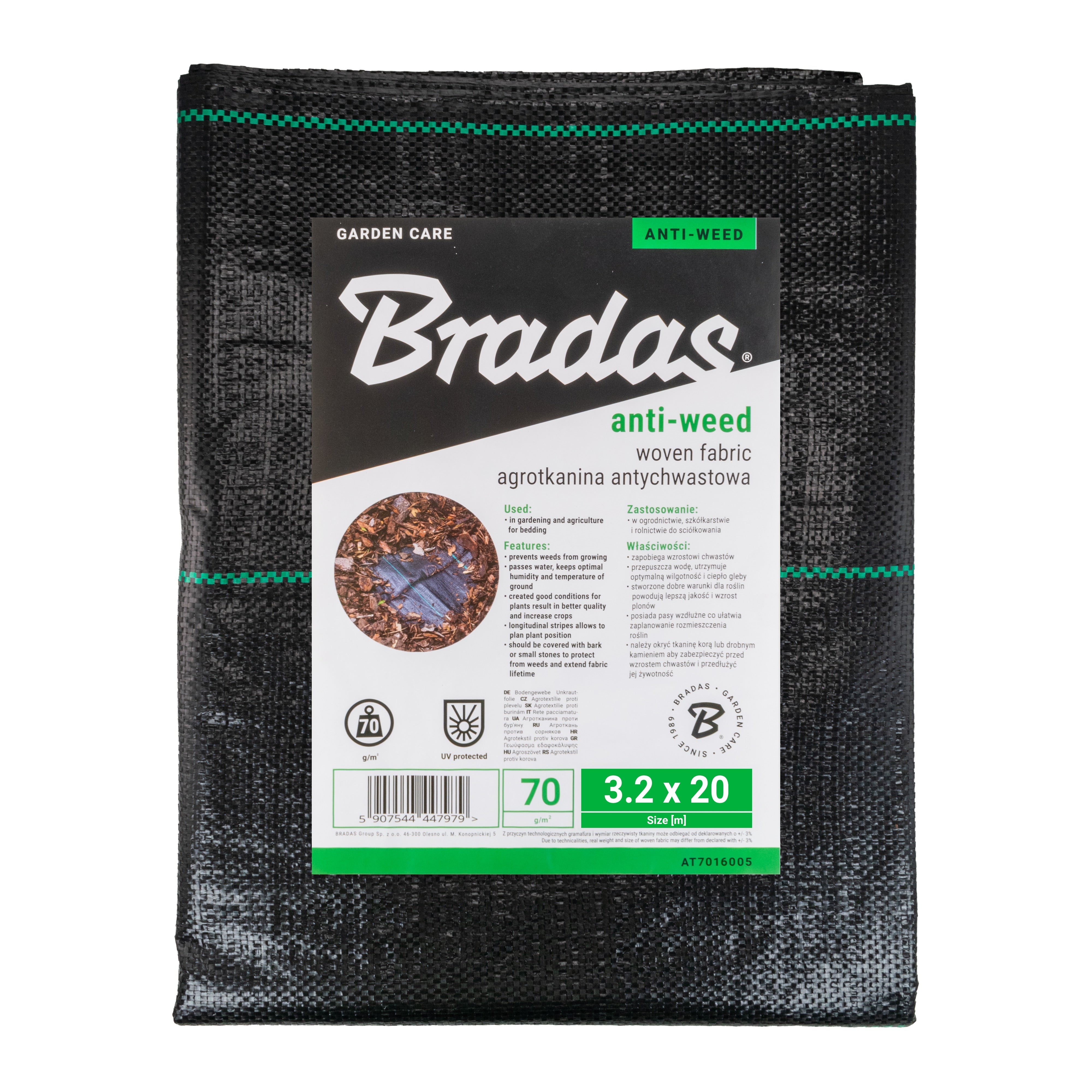 70gsm Anti-Weed Fabric 3.2m x 20m | Weed Barrier for Large Gardens ...